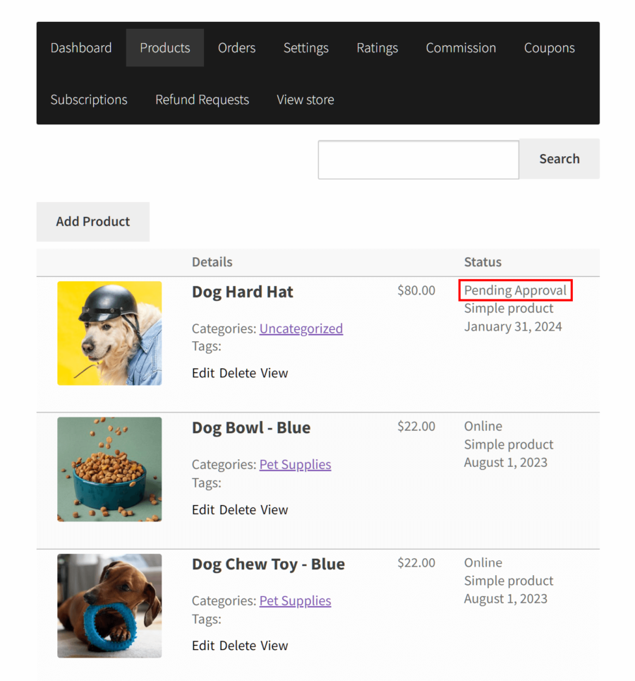Publishing Products With Your Approval: Managing Vendors
