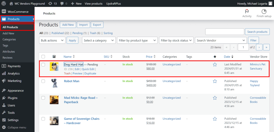 Publishing Products With Your Approval: Managing Vendors