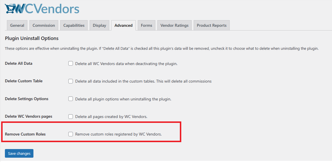 Advanced Settings Overview - WC Vendors
