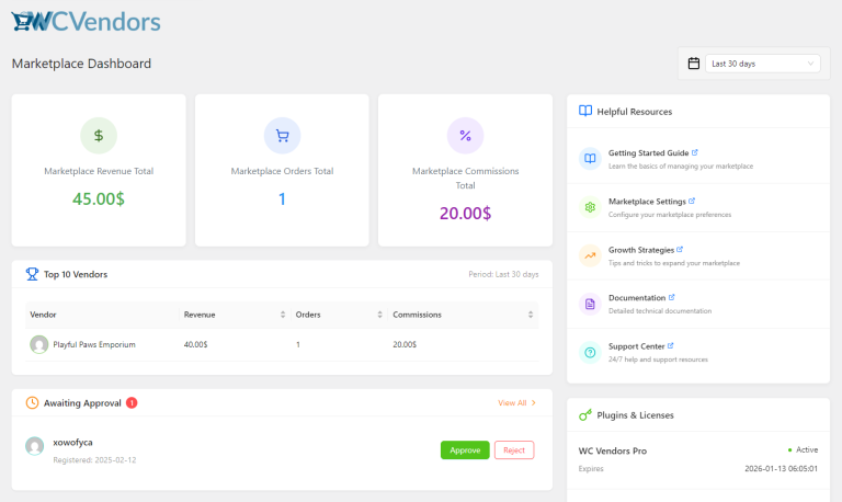 Major Update! All-New WC Vendors Marketplace Dashboard